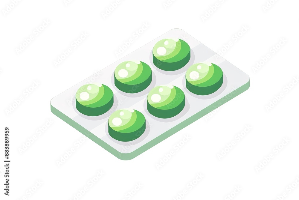 Set of pills and capsules. Icons of medicament. Tablets in blisters ...