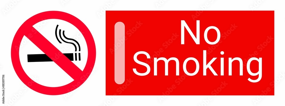 Fancy and attractive no smoking sign with text. Best attract no smoking ...