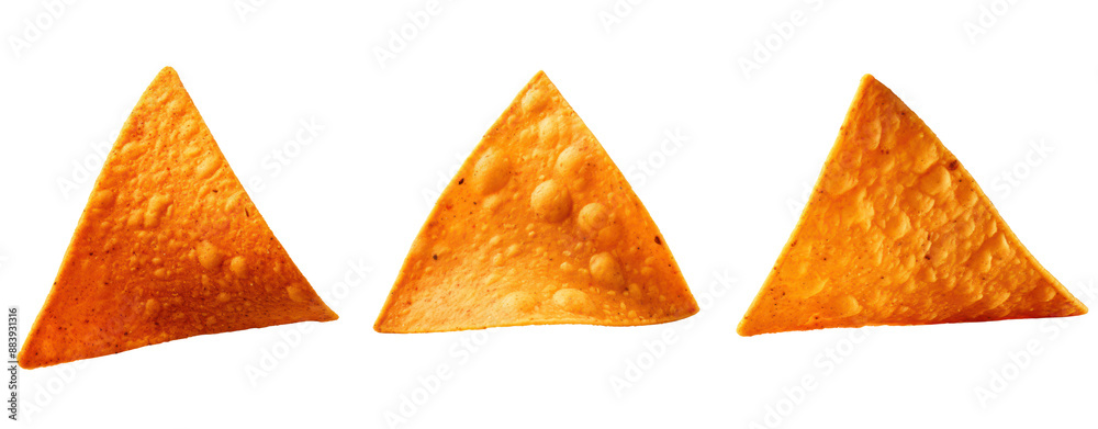 set of abstract shape triangle potato chip hot and spicy crispy snack ...