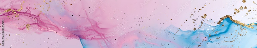 Abstract Computer Wallpaper Featuring Pink and Blue Marble Liquid ...