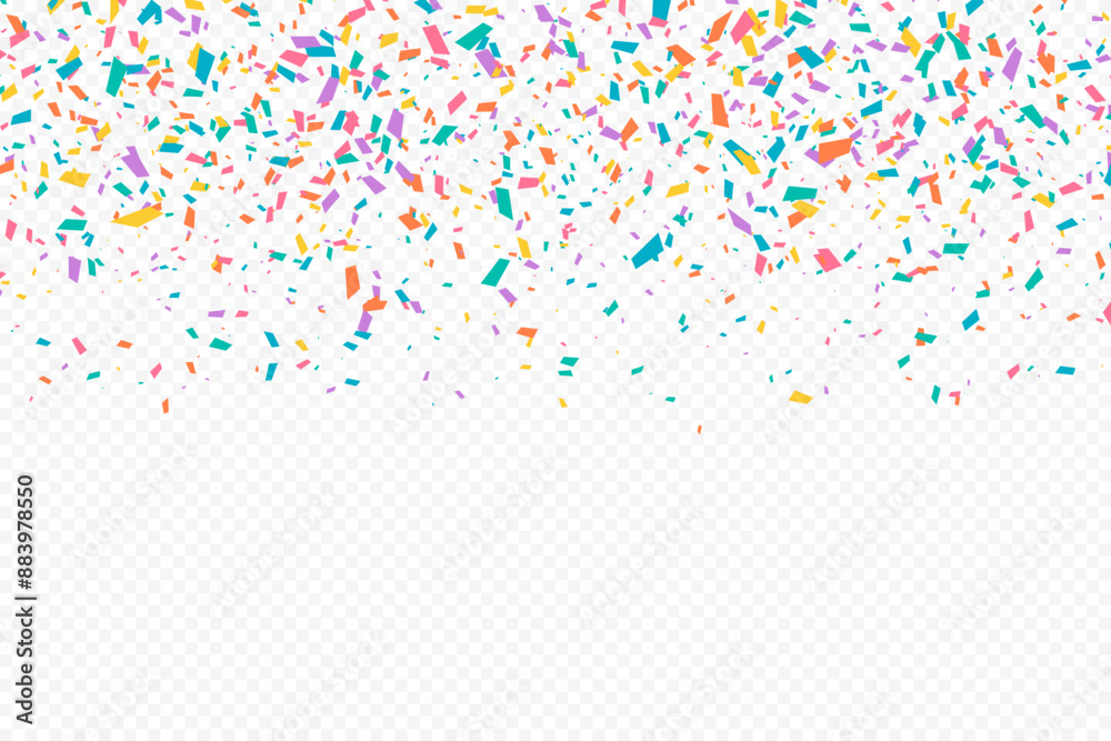 Glittering confetti on a transparent background. Red confetti Stock ...