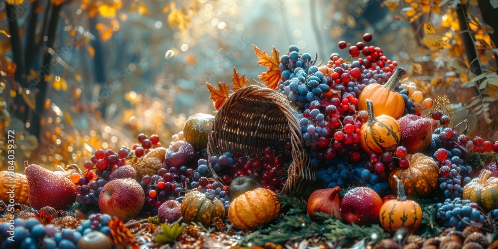 Harvest cornucopia display for National Cornucopia Day, November 20th ...