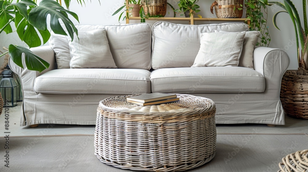 Modern house, home, and apartment background with vacant living room ...