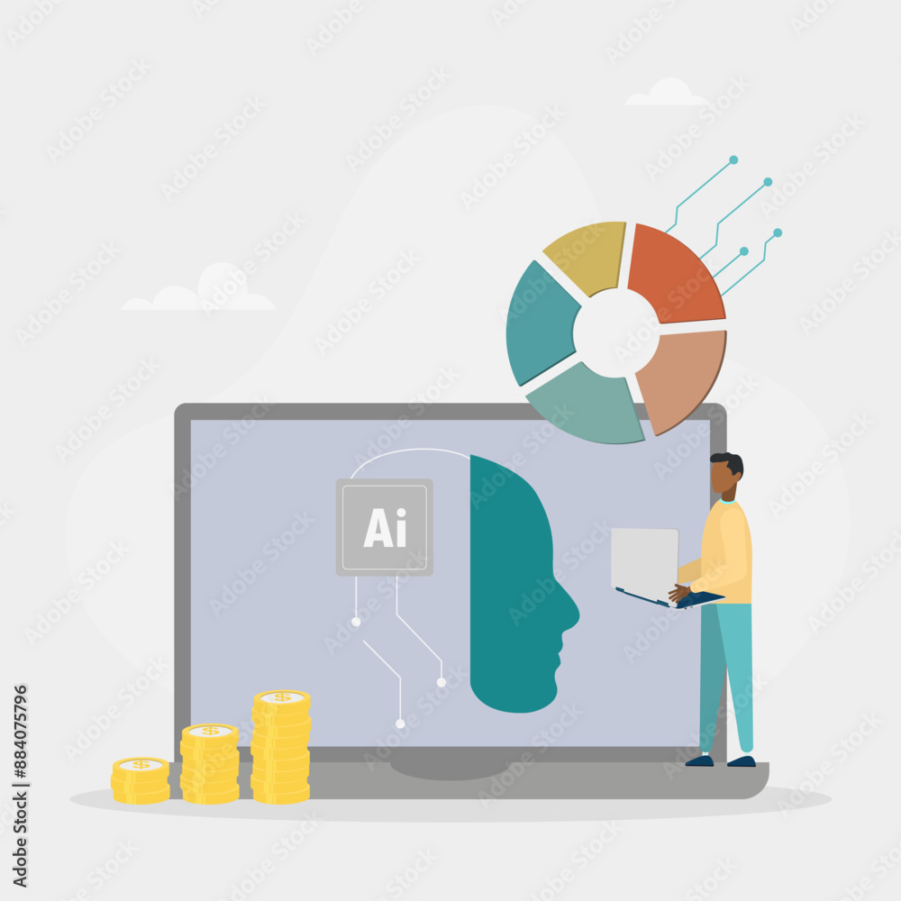 Marketing and advertising. Abstract concept vector illustration of ...