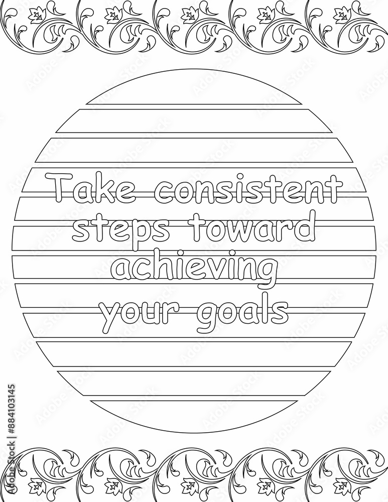 Printable motivational coloring page for kids and adults with positive ...