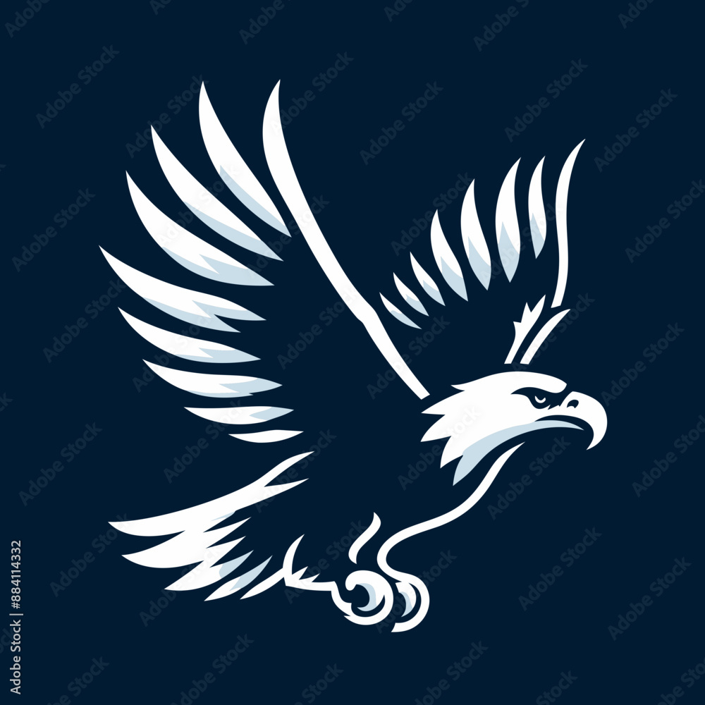 Flying eagle vector mascot illustration , eagle graphic , eagle logo ...
