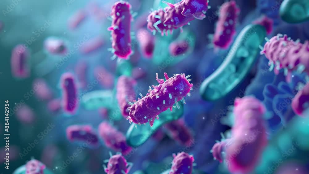 Illustration of probiotics concept showing beneficial bacteria thriving ...