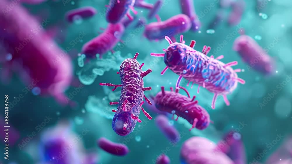 Illustration of probiotics concept showing beneficial bacteria thriving ...