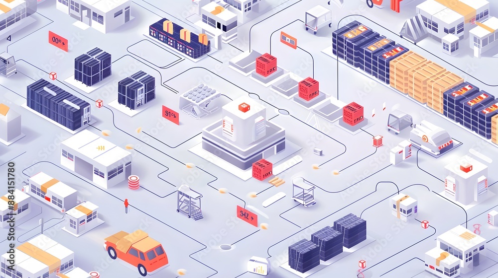 Smart warehouse management system with connected IoT devices that ...