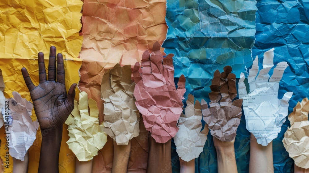 4K AI-Generated Wallpaper Featuring Torn Paper Revealing Diversity ...