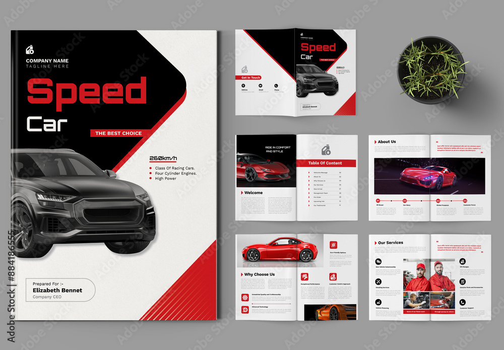 Car Brochure Template Layout Stock Template | Adobe Stock