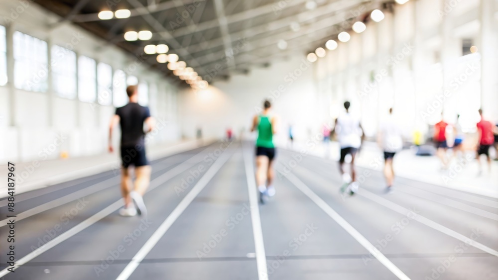 Track and Field Blur - A track and field area with athletes and tracks ...