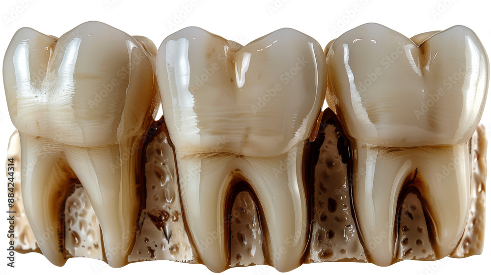 Dental implant model of molar tooth cut out on PNG format Stock ...