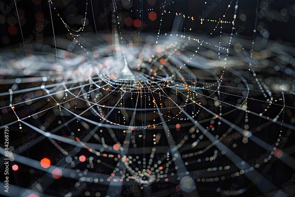 A 3D spider chart visualizing multi-dimensional data, with clear axes and distinct data points ...
