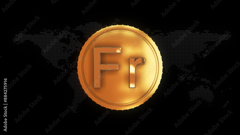 Golden West African CFA franc Currency symbol golden West African CFA ...