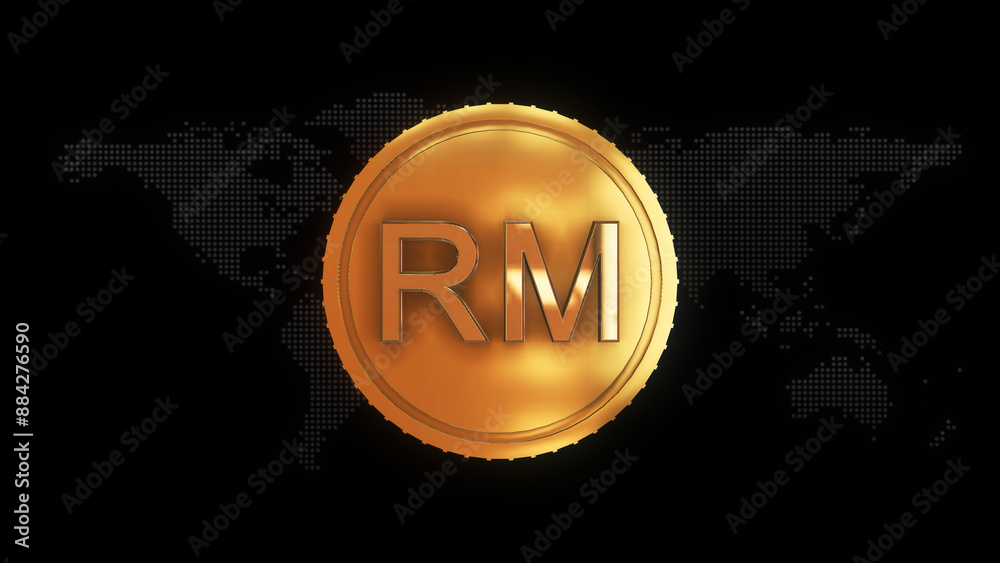 Golden Malaysian ringgit Currency symbol golden Malaysian ringgit ...