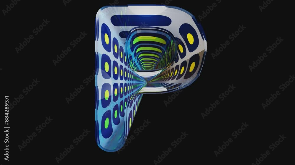 alphabet with dots, Amsterdam-style, alphabetic letter P, transparent ...