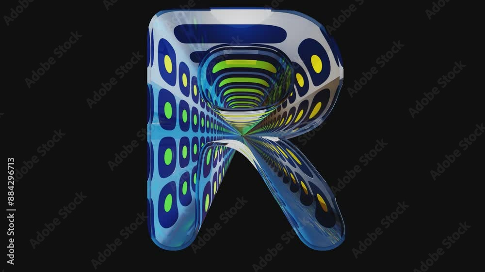 alphabet with dots, Amsterdam-style, alphabetic letter R, transparent ...