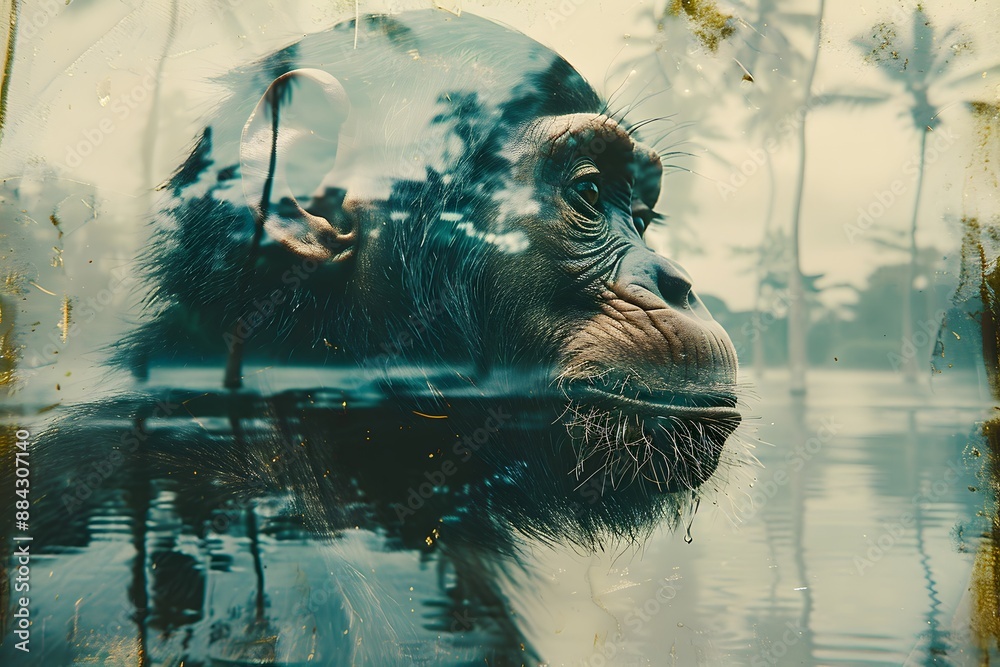 Beautiful Animals Blending with Serene Water and Nature Backgrounds by ...