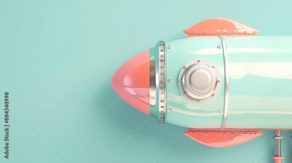 Rocket Fuel Tank flat design, top view, liquid propellant theme, 3D ...