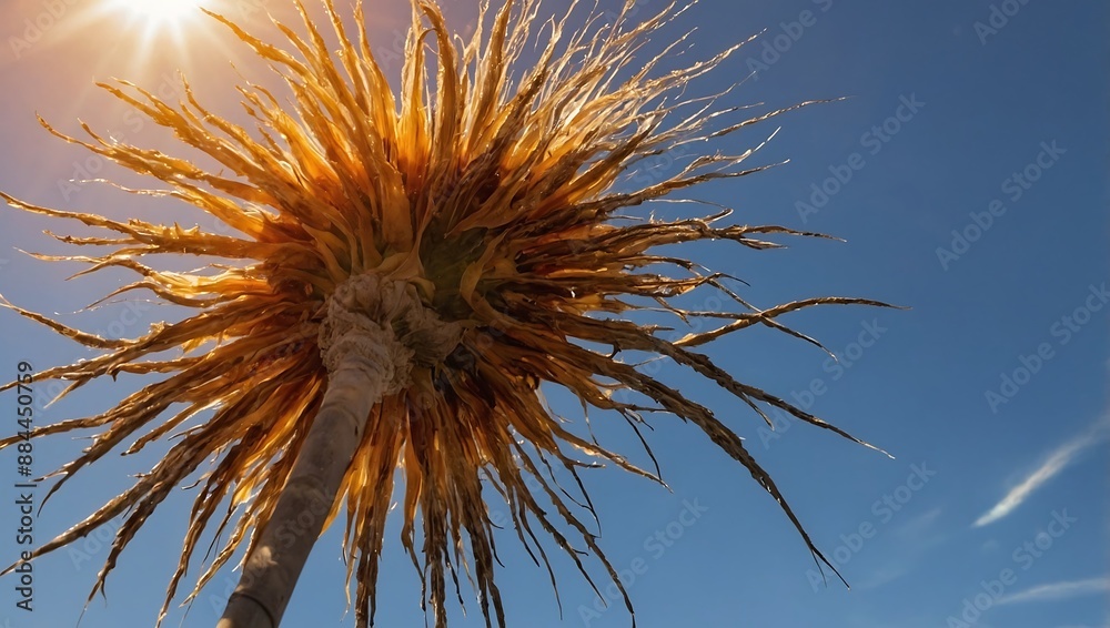Extreme heat wave under a clear sky and intense sun, portraying the ...