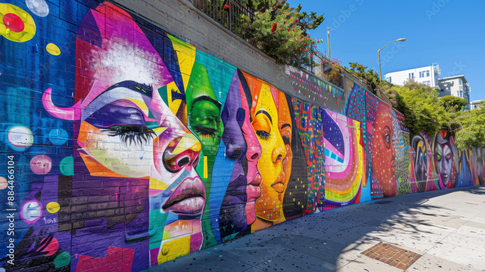 Street art and murals celebrating LGBTQ pride Stock Photo | Adobe Stock