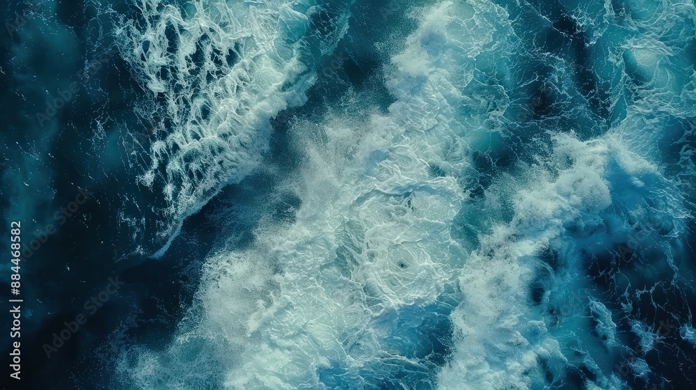 Spectacular aerial top view background photo of ocean sea water white ...