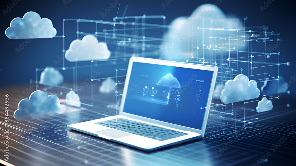 Computer laptop and dashboard for Data document Management System on ...