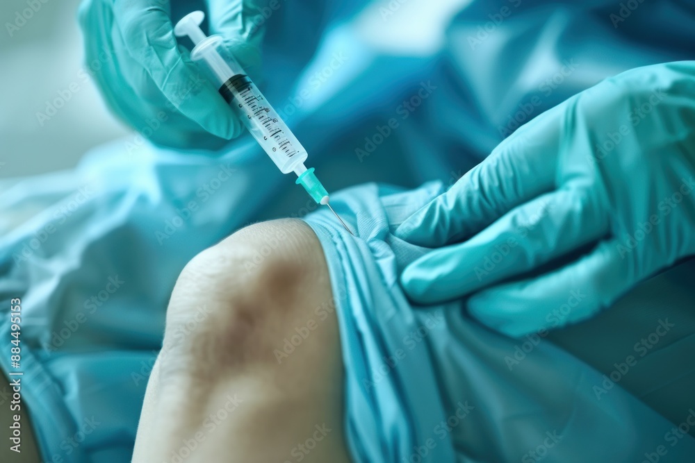 Knee Joint Treatment, Osteoarthritis Injection, Drug Method Injection, knee pain injury Stock ...