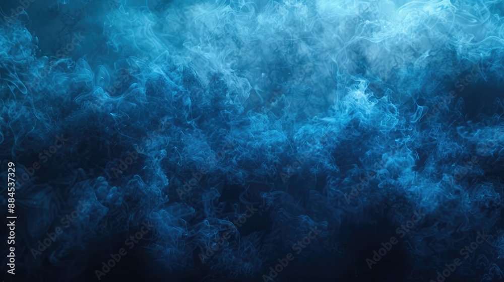 Ethereal Blue Smoke and Mist Background with Starry Night Sky - High ...