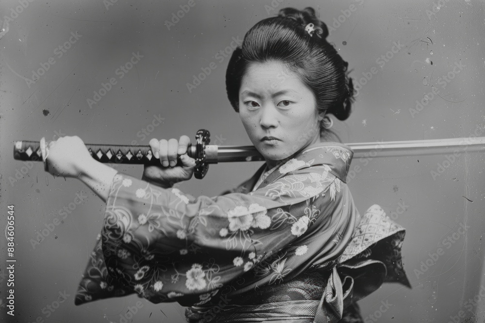 Historical depiction - japanese samurai portrait, essence of warrior's ...