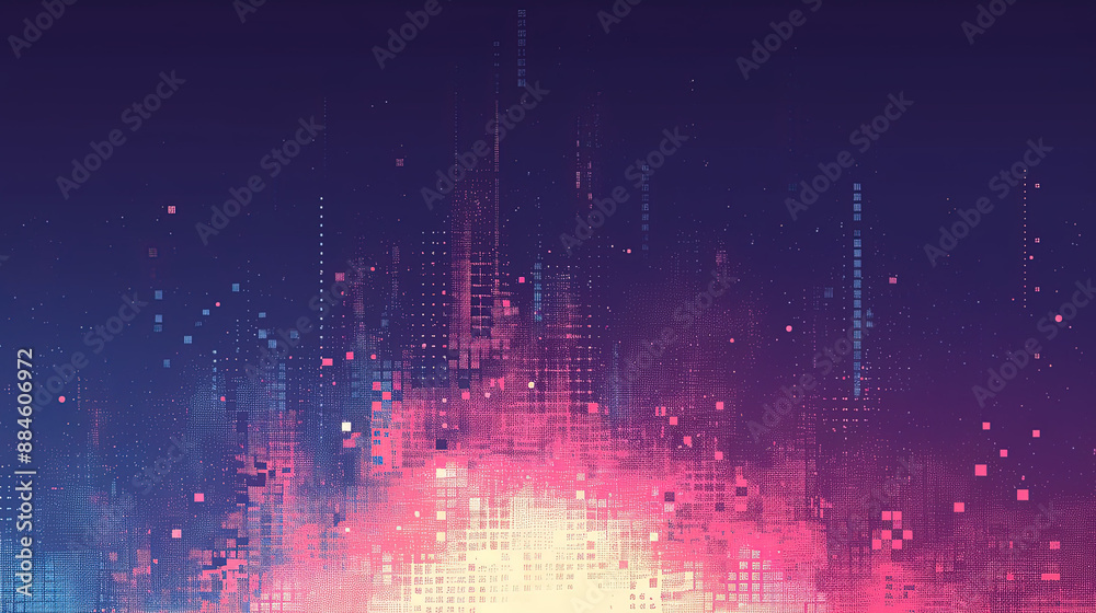 Dither bitmap texture. 8 bit electronic arcade game graphic, horizontal ...