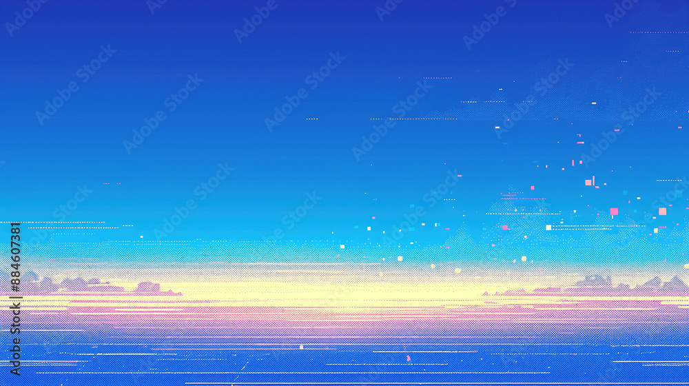 Dither bitmap texture. 8 bit electronic arcade game graphic, horizontal ...