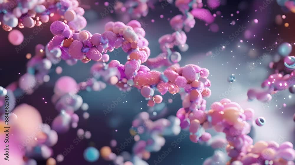 The final stage of DNA replication with two identical DNA molecules ...