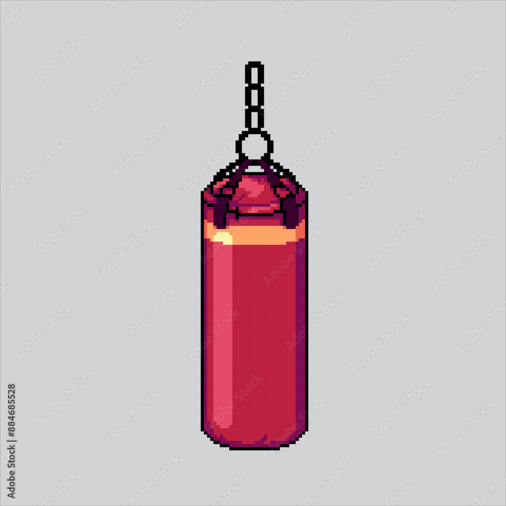 Pixel art illustration Punching Bag. Pixelated Punching Bag. Punching ...