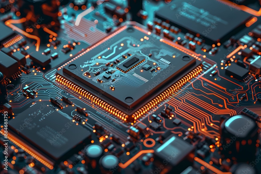 Microscopic Marvels: Detailed HD Views of Semiconductor Chips and ...