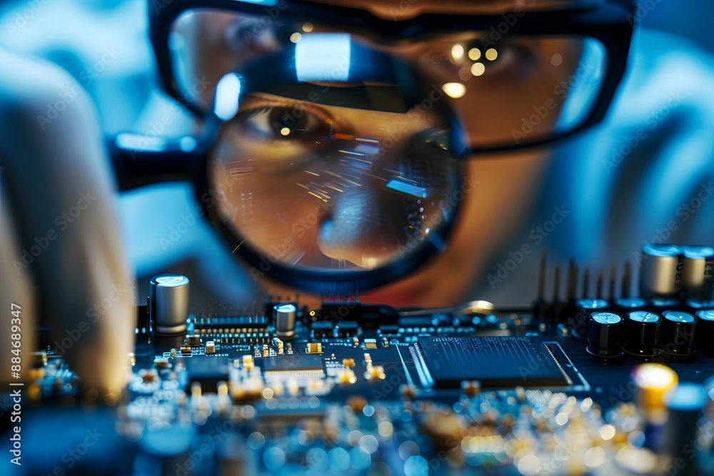 Microscopic Marvels: Detailed HD Views of Semiconductor Chips and ...