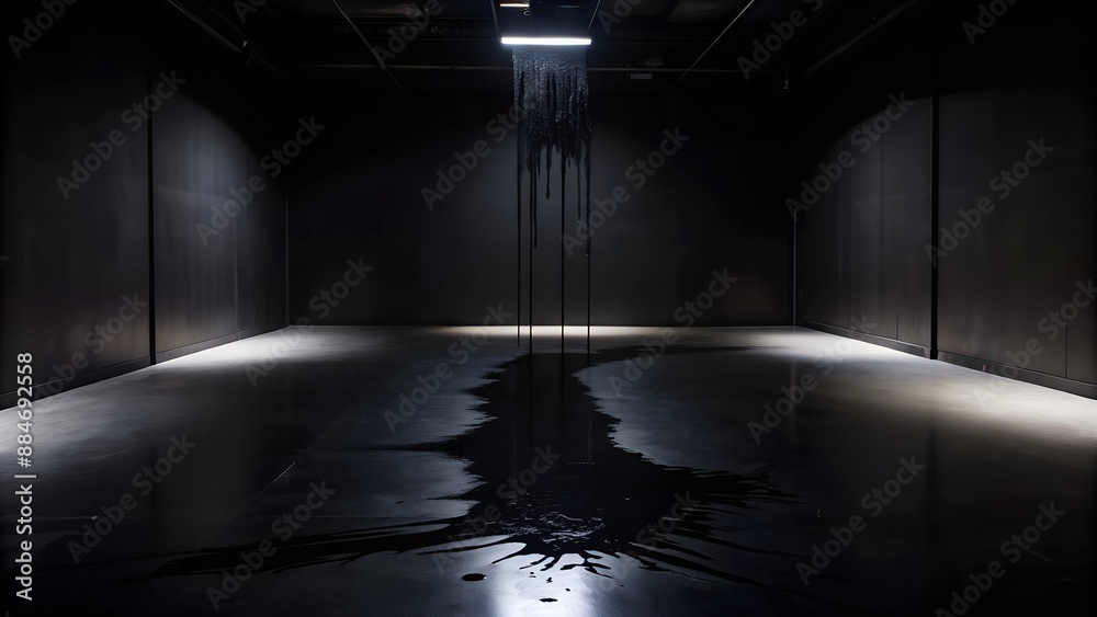 Inky darkness fills the room as whisper-thin streak of black tissue ...