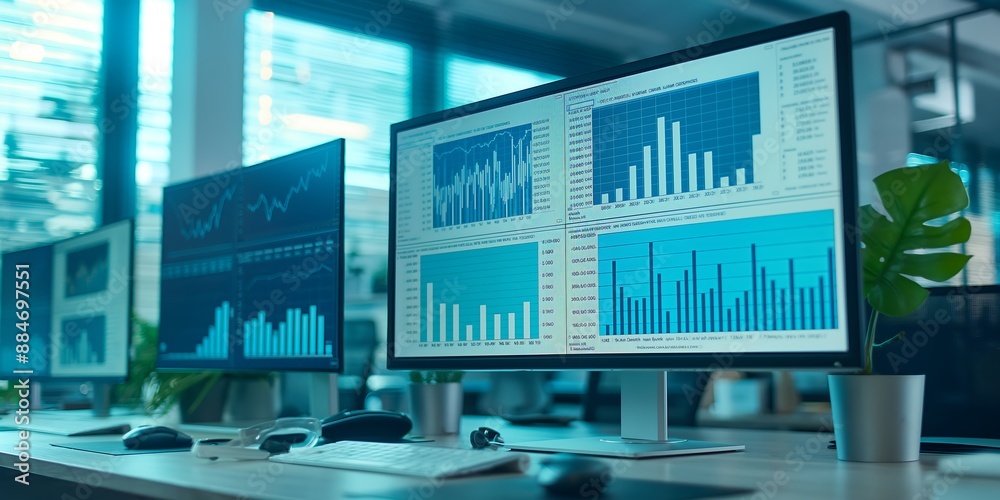 Operational Metrics Review Operations managers analyzing key operational metrics to identify ...