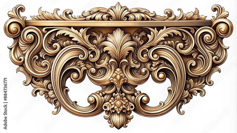 Ornate of a baroque font with intricate details and elaborate designs ...