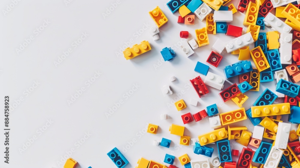 White background with white space in the center of the picture. A bunch ...