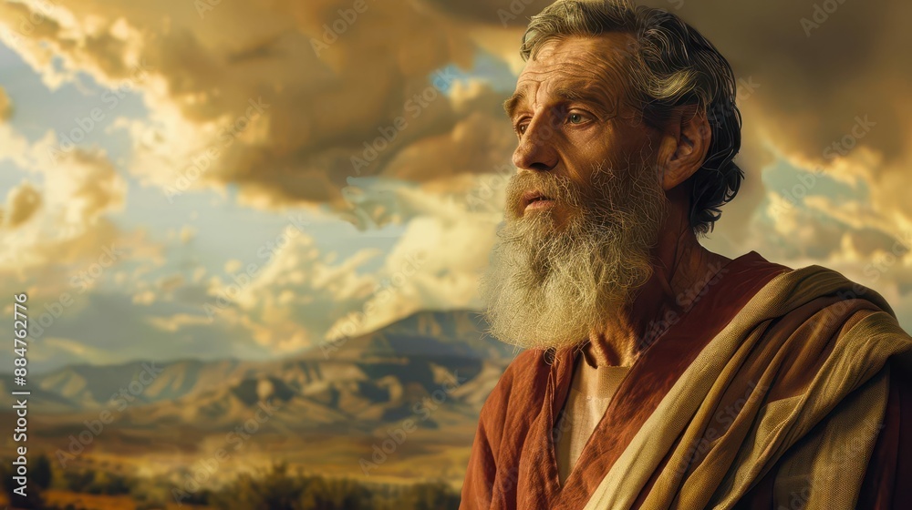 biblical portrait of moses depicted as a man of patience with ...