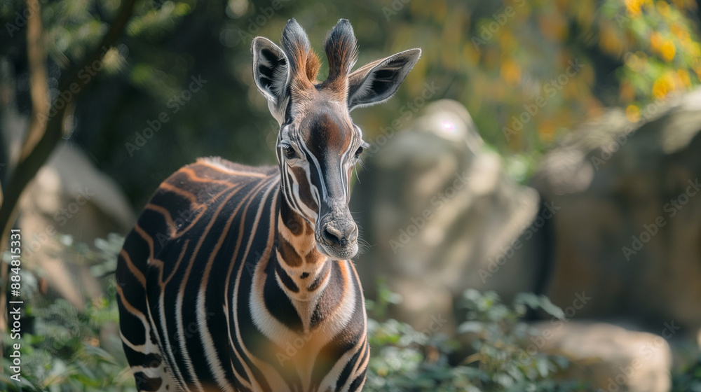 A mammal native to the Democratic Republic of Congo, resembling a cross ...