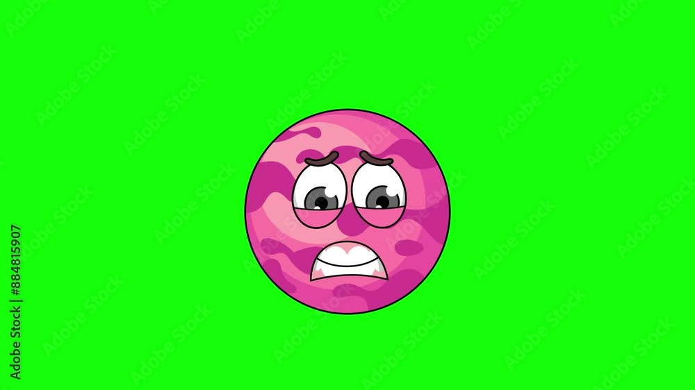 ice cream scoop cartoon with a face screaming in fear, emoji emoticon ...