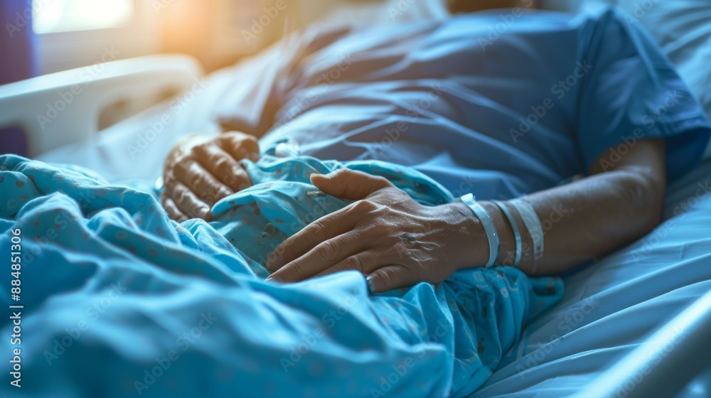 Image of a distressed person clutching their stomach in pain while ...