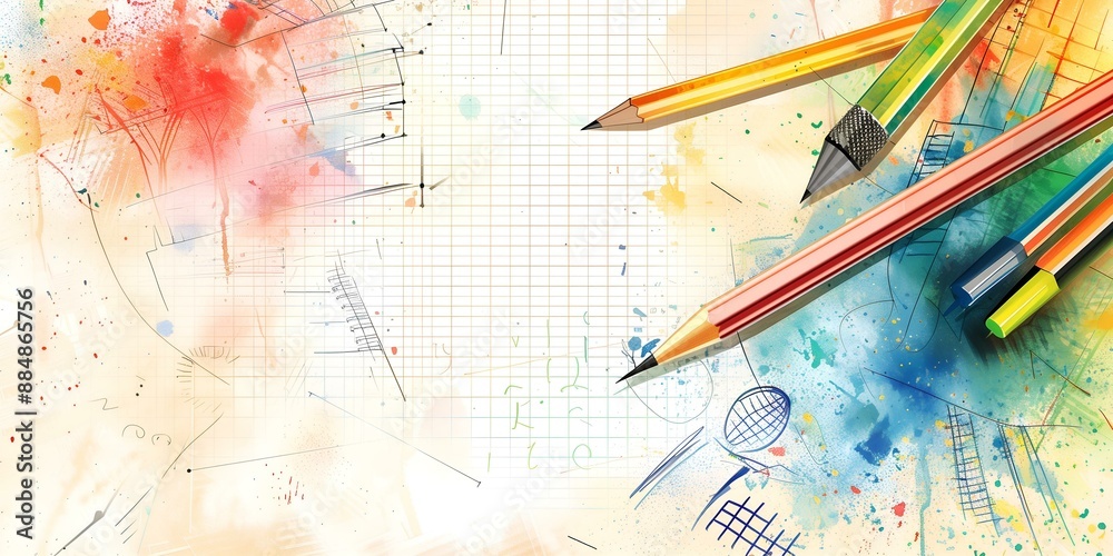 Traditional and at the same time very modern school background with ...