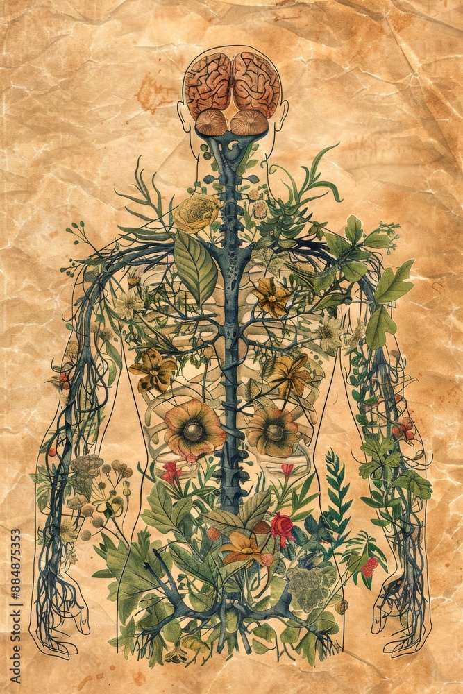 watercolor clipart of close up of human upper body part anatomical body ...