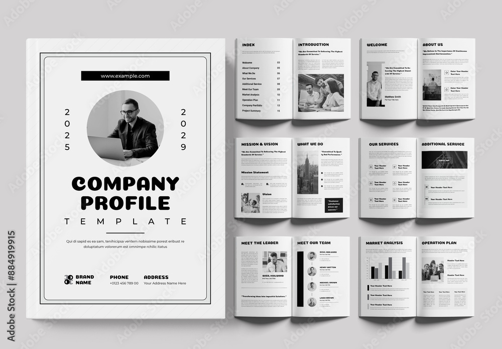 Company Profile Design Stock Template | Adobe Stock