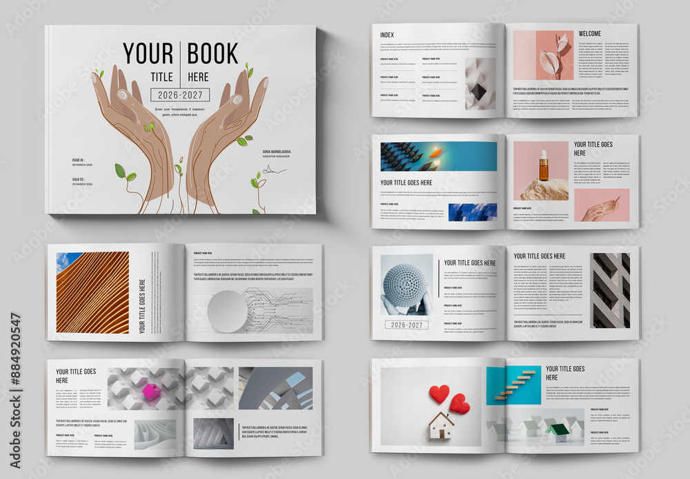 Book Design Template Design Layout Stock Template | Adobe Stock