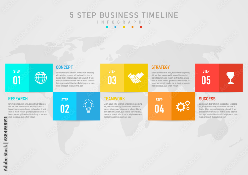5 steps to planning for success Infographic template A multi-colored ...